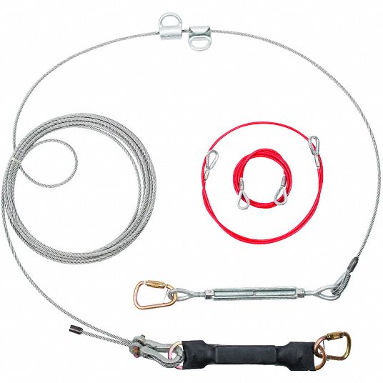 MSA, 60 ft Lifeline Lg, Reusable, Horizontal Lifeline - 29WL06|10150418 ...
