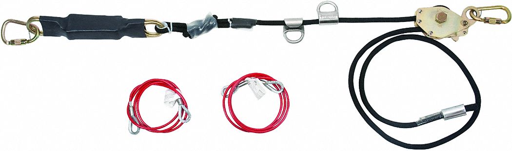 MSA HORIZONTAL LIFELINE, 60 FT LENGTH, REUSABLE, ANCHOR LIFELINE, TIE ...
