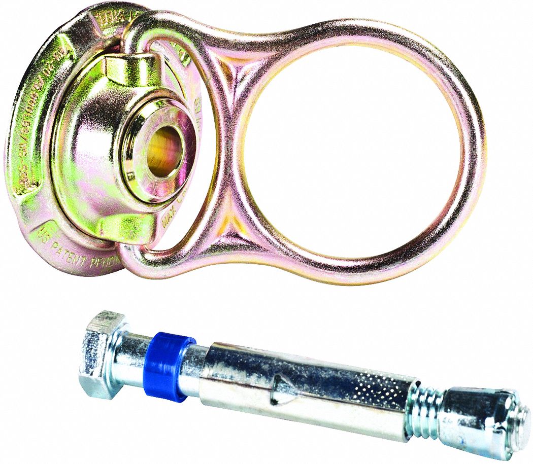 MSA, 5,000 lb Wt Capacity, Swivel D-Ring, Concrete Anchorage Connector ...