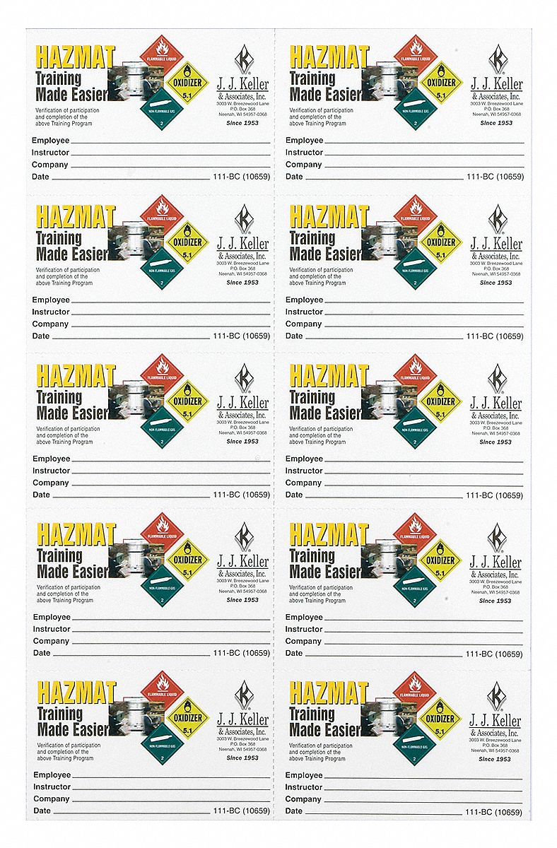 JJ KELLER, English, 0 Pages/Sheets, Wallet Card - 29WM94|13542 - Grainger