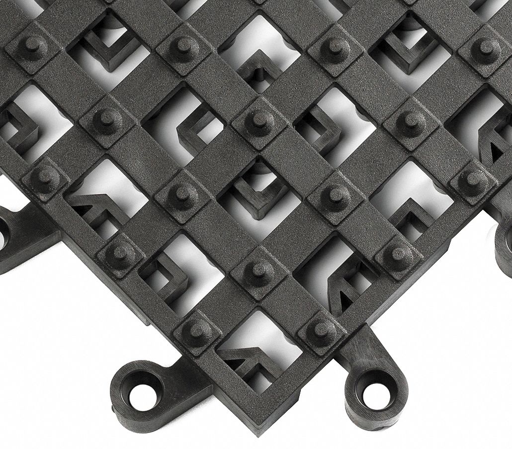 Interlocking Drainage Mat Tile, 18 in x 18 in, Interlocking Drainage ...