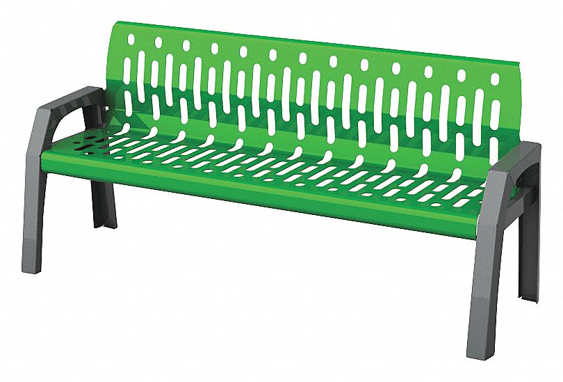 FROST STREAM 6FT STEEL BENCH GRN - Outdoor Benches - FST2060GREEN ...