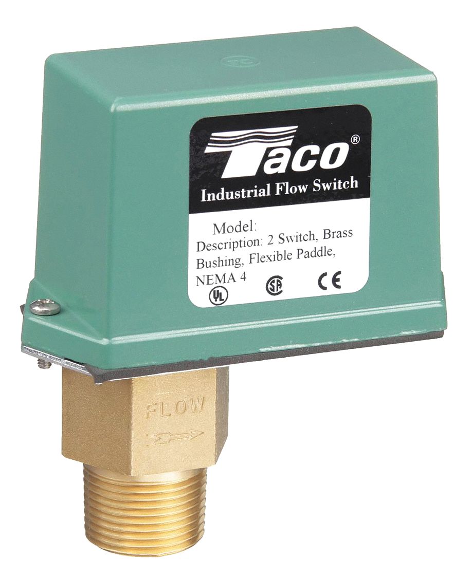 TACO, Paddle, 1 in For Pipe Size, Flow Switch - 29YM32|IFSH1BF-1 - Grainger