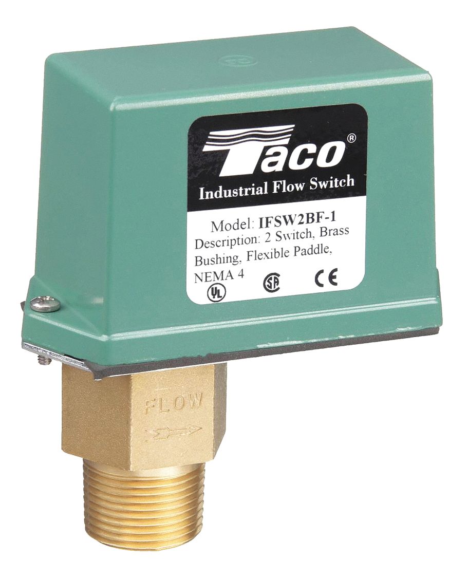 TACO, Paddle, 1 in For Pipe Size, Flow Switch - 29YM35|IFSW2BF-1 - Grainger