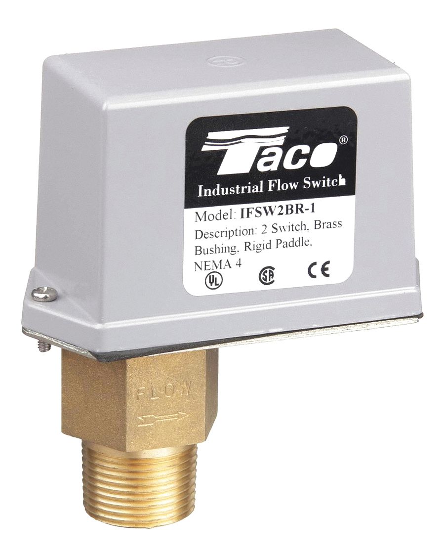 TACO, Paddle, 1 in For Pipe Size, Flow Switch - 29YM41|IFSW2BR-1 - Grainger