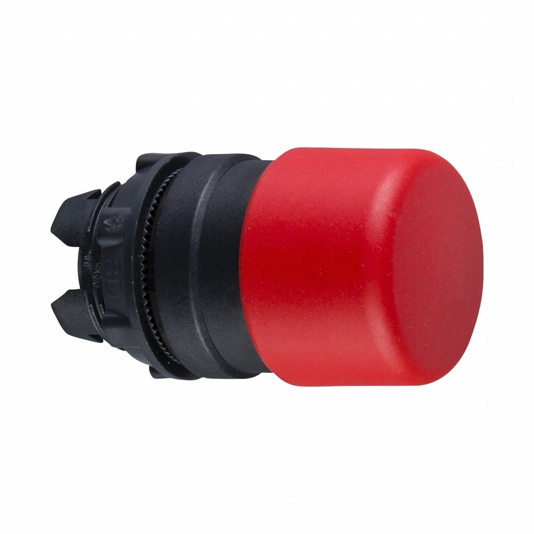 SCHNEIDER ELECTRIC, Red, 22 mm Mounting Size, Mushroom Head Push Button - 6HT50|ZB5AC44 - Grainger