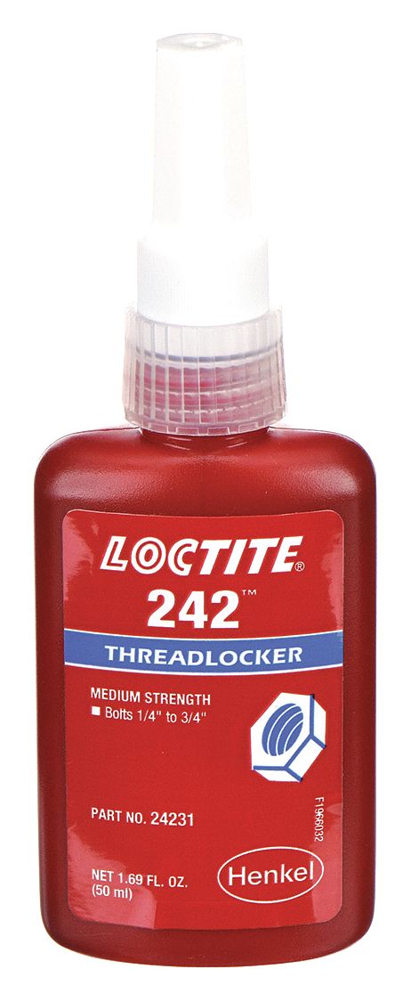 LOCTITE, 242, Blue, Medium-Strength Threadlocker - 2A269|135355 - Grainger