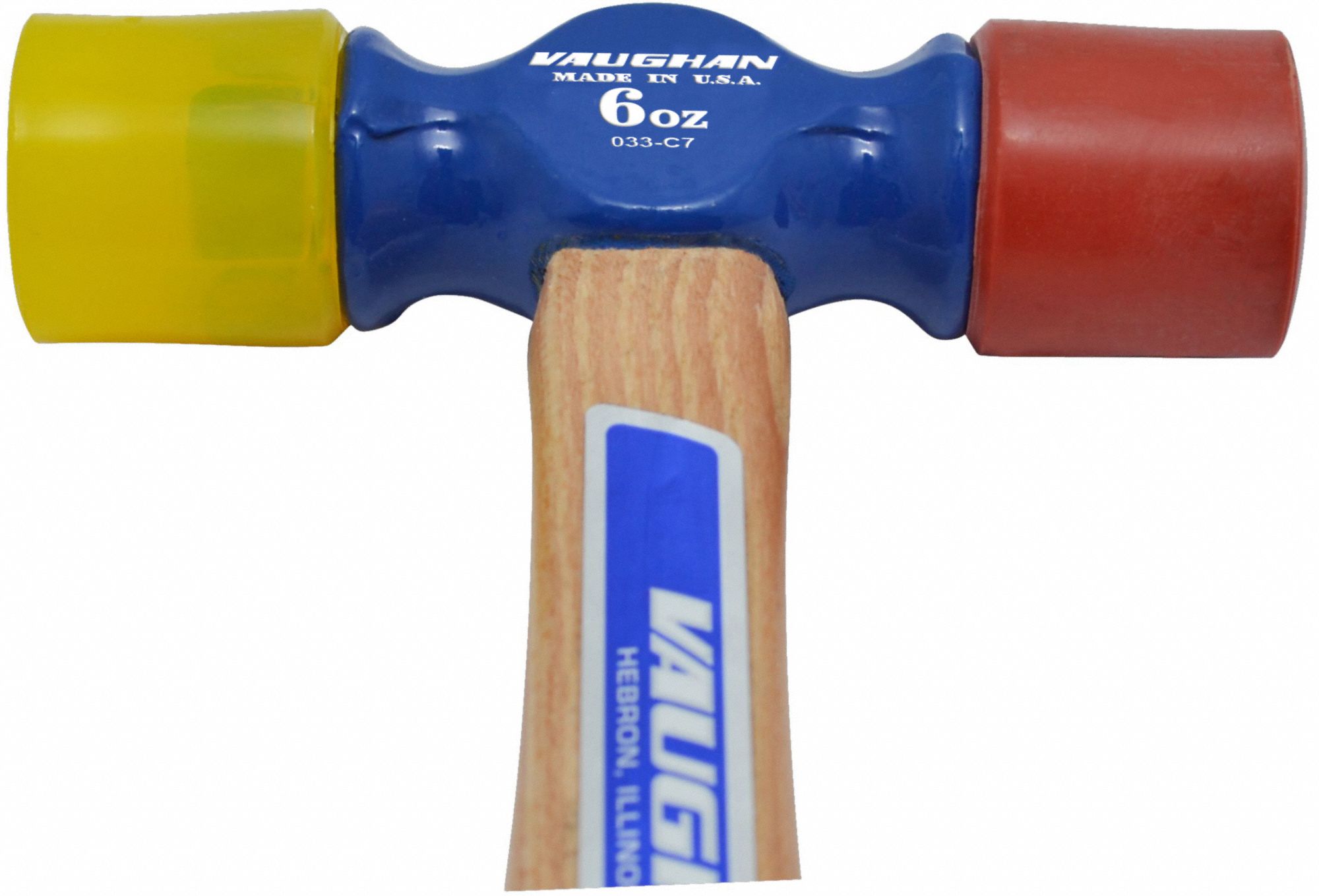 VAUGHAN Soft Face Hammer: Nylon, 6 oz Head Wt, 1 in Tip Dia, 11 in ...