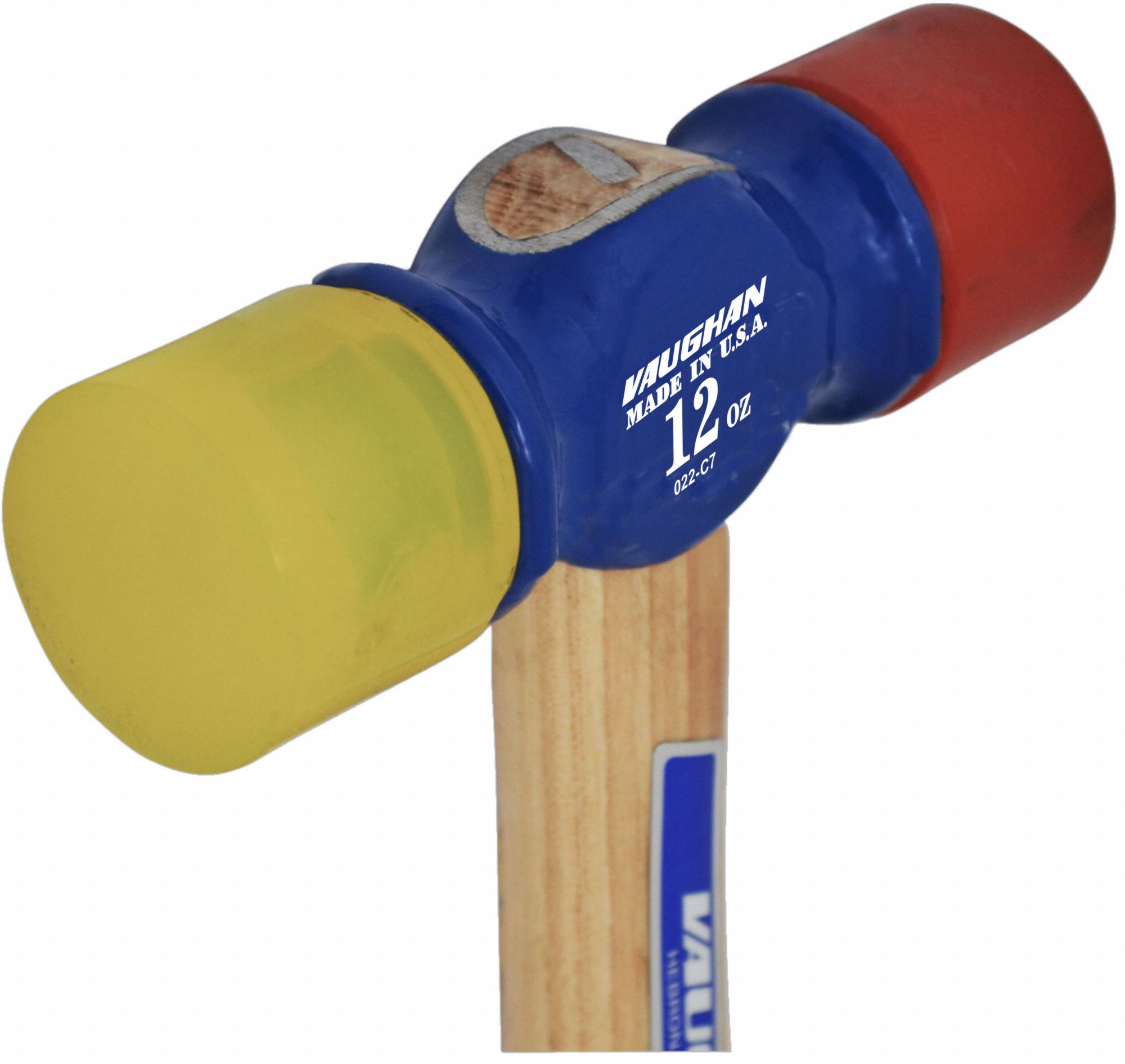 VAUGHAN Soft Face Hammer: Nylon, 12 oz Head Wt, 1 3/8 in Tip Dia, 13 in ...
