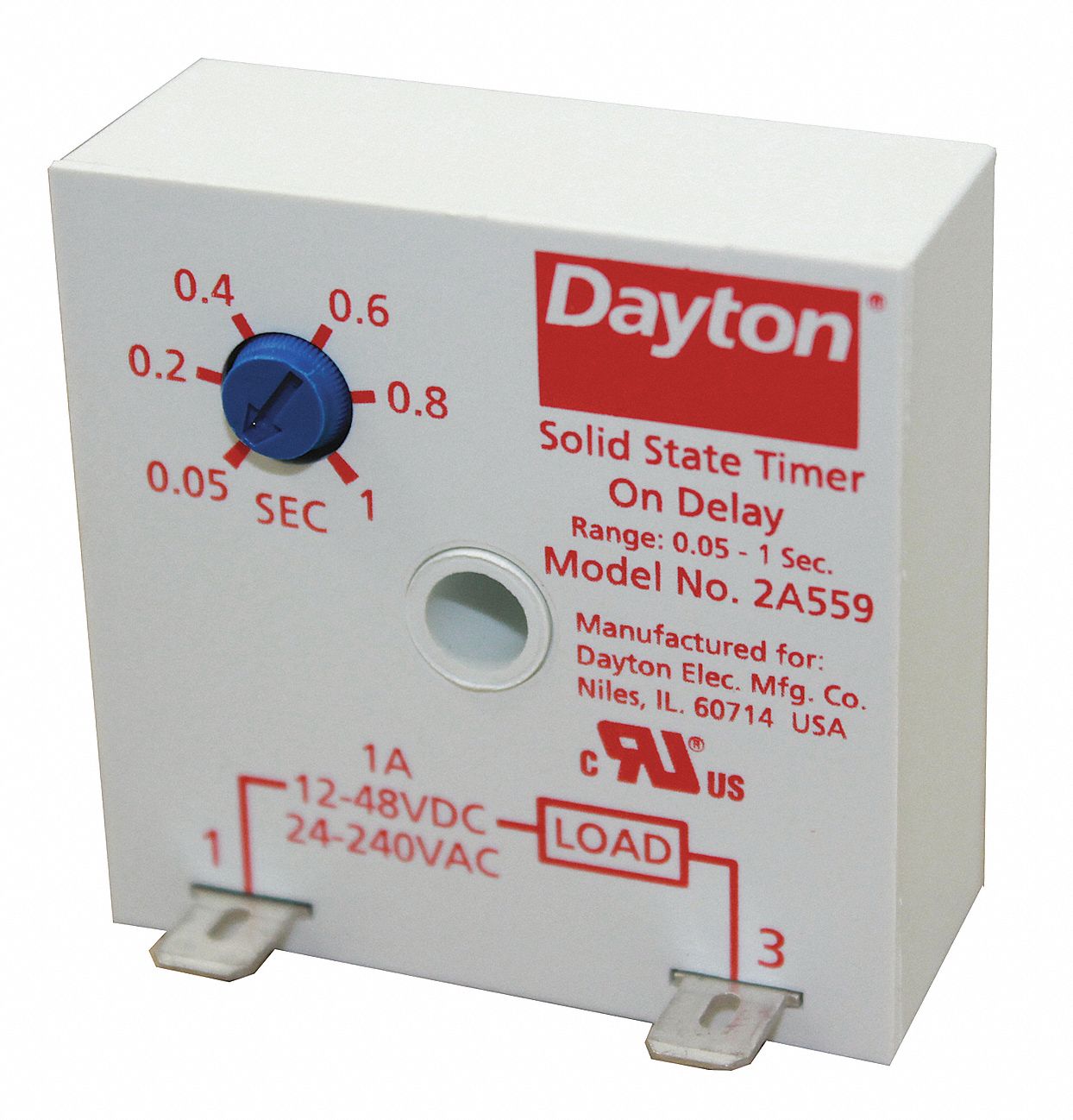 DAYTON Single Function Encapsulated Timing Relay: Single Function ...