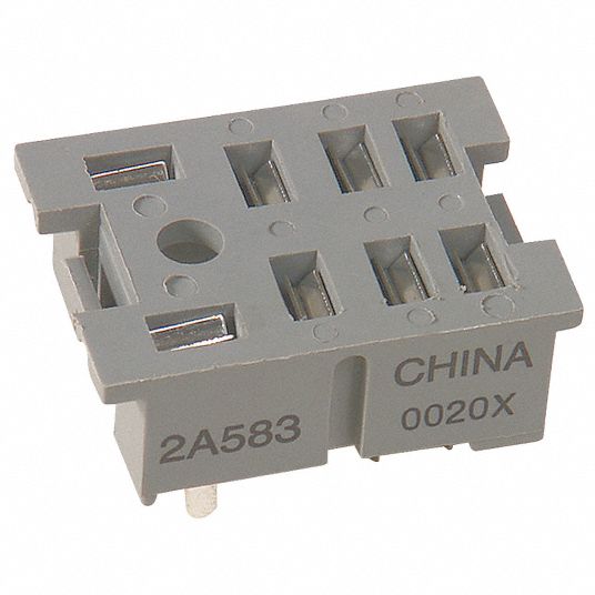 DAYTON, 8 Pins, Back Pin, Relay Socket - 2A583|2A583 - Grainger