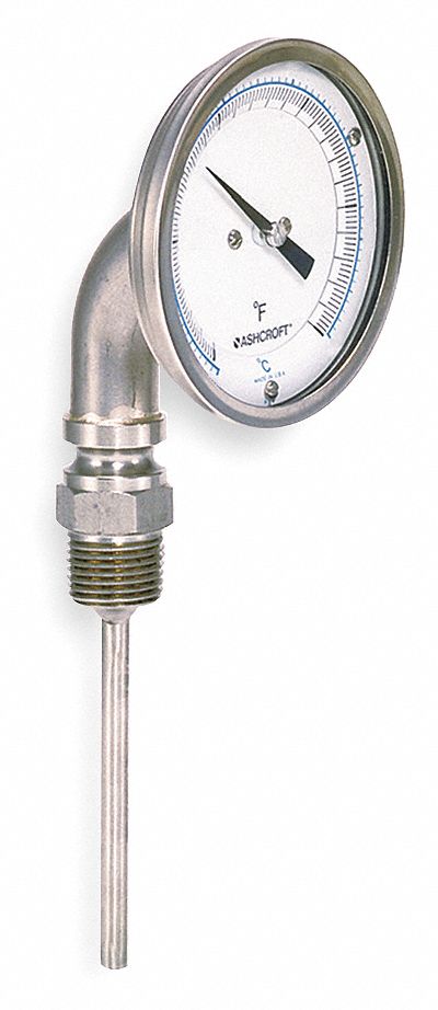 Analog Dial Thermometer, Stem Length 2 1/2 in - Grainger