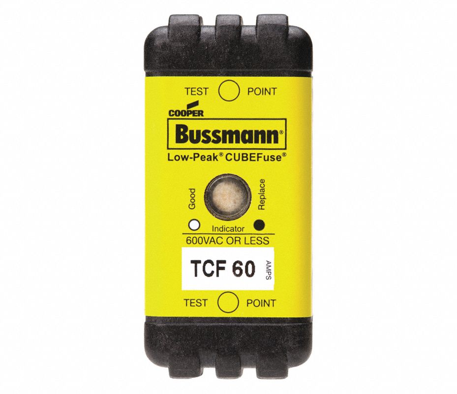 BUSSMANN Fusible de 60A, Acción Retardada, Material del Cuerpo Plástico ...