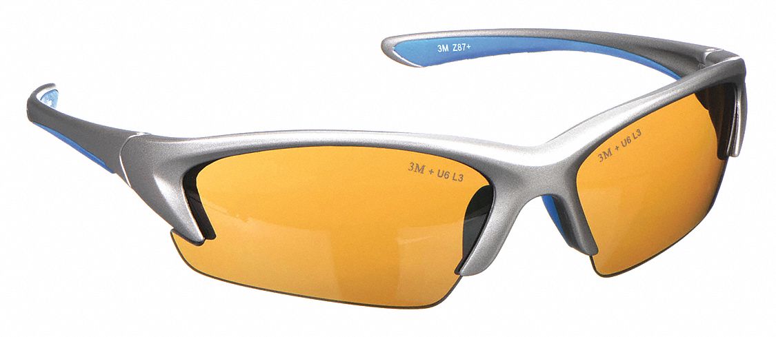 3M, Wraparound Frame, Half-Frame, Safety Glasses - 2AAV6|11712-00000-20 ...