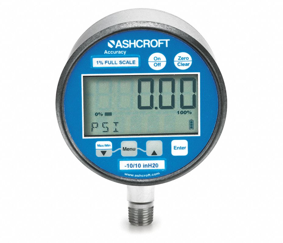 ASHCROFT Manómetro Digital , LCD , 0 a 600 psi - Manómetros y ...