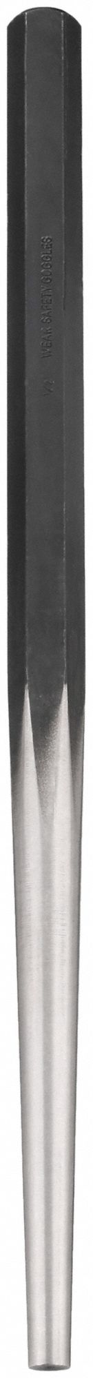 WESTWARD Extra Long Alignment Punch: 1/4 in Tip Size, Hexagon, 3/4 in ...