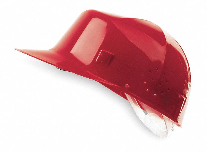 Non-Vented Bump Cap, Front Brim, Red, Fits Hat Size One Size Fits Most ...