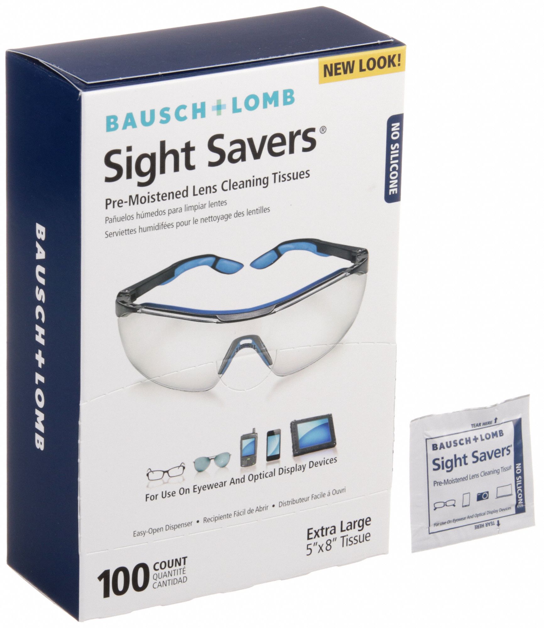 BAUSCH & LOMB, Individually Wrapped, 100, Lens Cleaning Tissues - 2AR69 ...