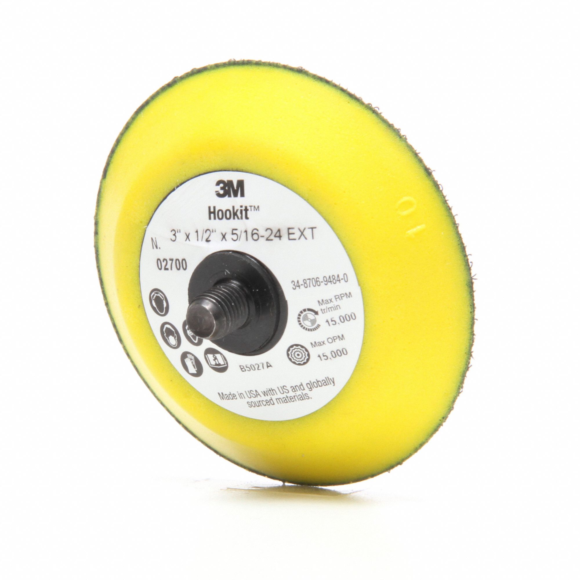 3M, 5 in Dia, Non-Vacuum, Hook-and-Loop Sanding Disc - 2AXY5|7000120368 ...