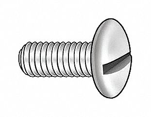 FABORY #5-40 Machine Screw, Round, Slotted, 18-8 (304) Stainless Steel ...