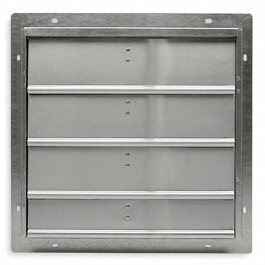 For 18 in Fan, Single Panel, 21"H-W 6"L Aluminum Wall Backdraft Dampr ...