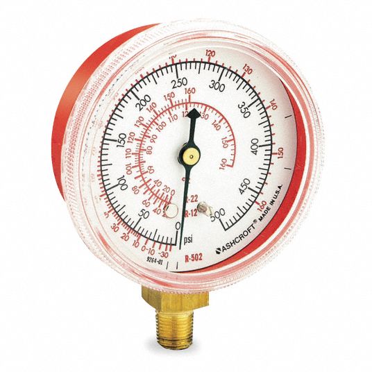 ASHCROFT, High Side Gauge, 500 psi, High Side Gauge - 2C541 ...
