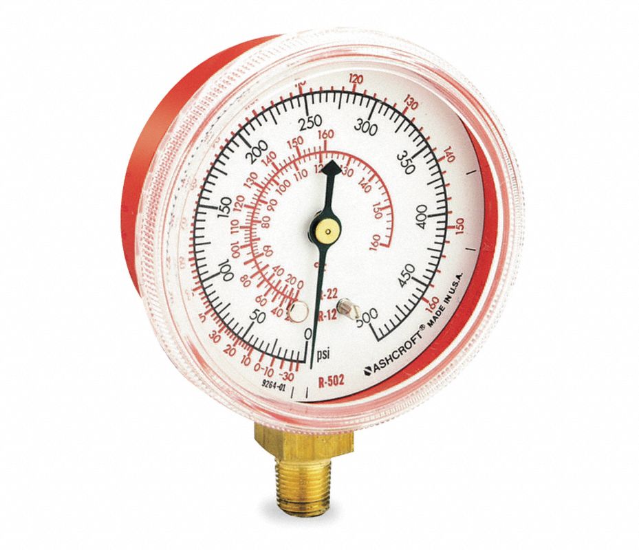 ASHCROFT Calib Pres,Dis Refrig,0 a 500psi,2-1/2 - 2C541 ...