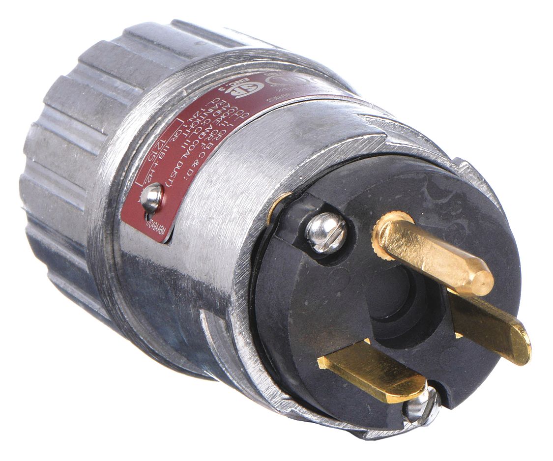 HUBBELL KILLARK Plug, 120 VAC Voltage, 20 Amps, Number of Poles: 2 ...