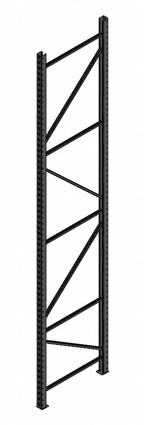 HUSKY RACK & WIRE, Slotted, 6 ft Overall Ht, Upright Frame - 2CAW2 ...