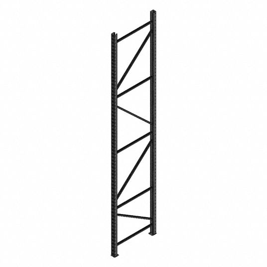 HUSKY RACK & WIRE Upright Frame: Slotted, 6 ft Overall Ht, 42 in x 3 in ...