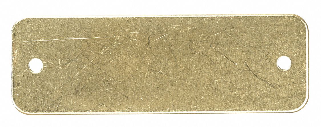 Gold, Rectangle, Blank Valve Tag - 2CDX7|2CDX7 - Grainger