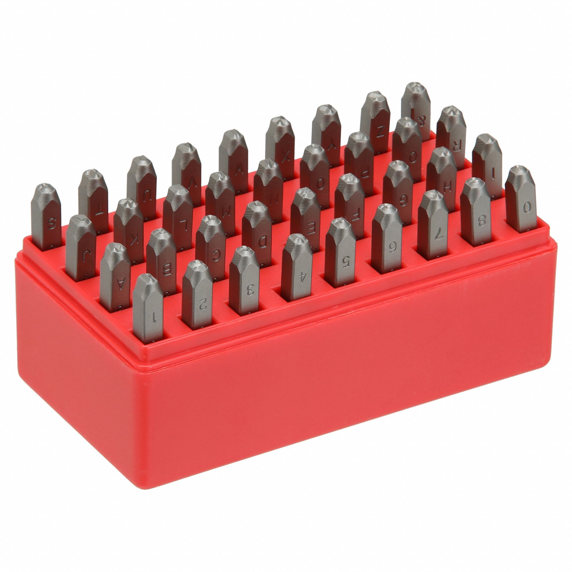 0 thru 9 (6 doubles as 9)/Ampersand (&)/A thru Z, 2 3/8 in Shank Lg ...