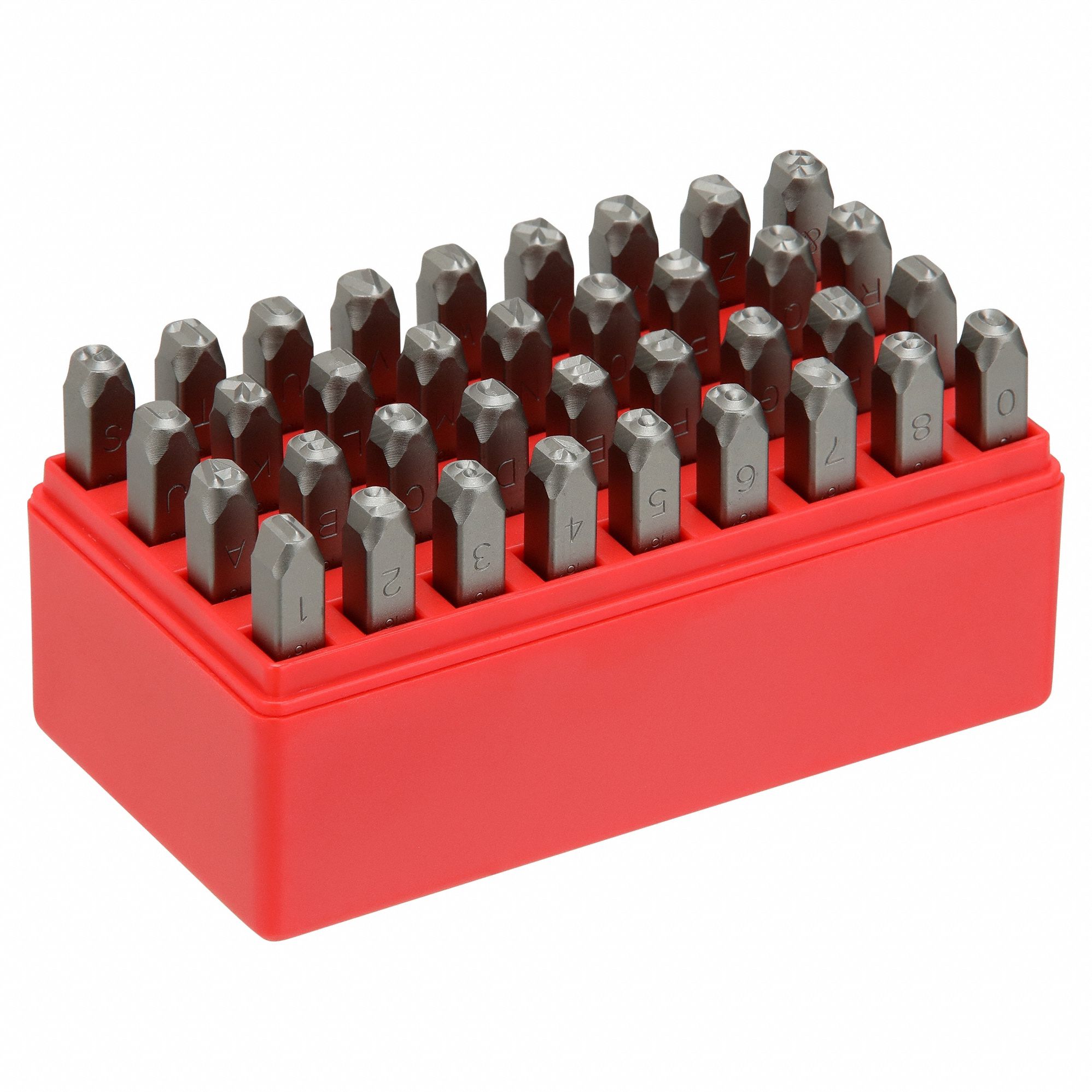 0 thru 9 (6 doubles as 9)/Ampersand (&)/A thru Z, 2 3/8 in Shank Lg ...