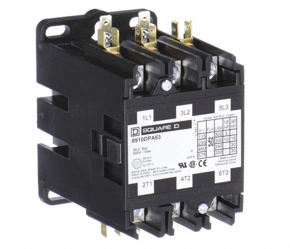 SQUARE D Contactor, 24VCA, Número de Polos 3, Reversible: No, Amperaje ...