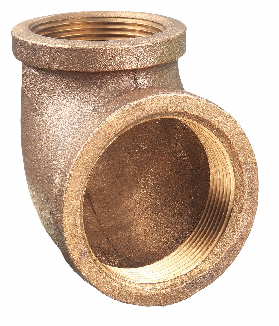 Red Brass, 3/4 in x 1/2 in Fitting Pipe Size, 90° Reducing Elbow - 2CFF9|2CFF9 - Grainger