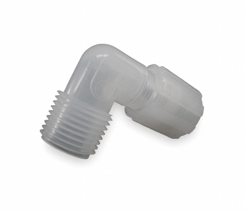 PARGRIP PFA, PTFE, ETFE Compresión Codo, 90°, 1/2" Tamaño del Tubo ...