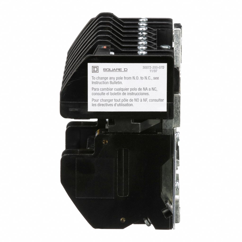 SQUARE D Lighting Magnetic Contactor: 10 Poles, 120V AC, 30 A Full Load ...