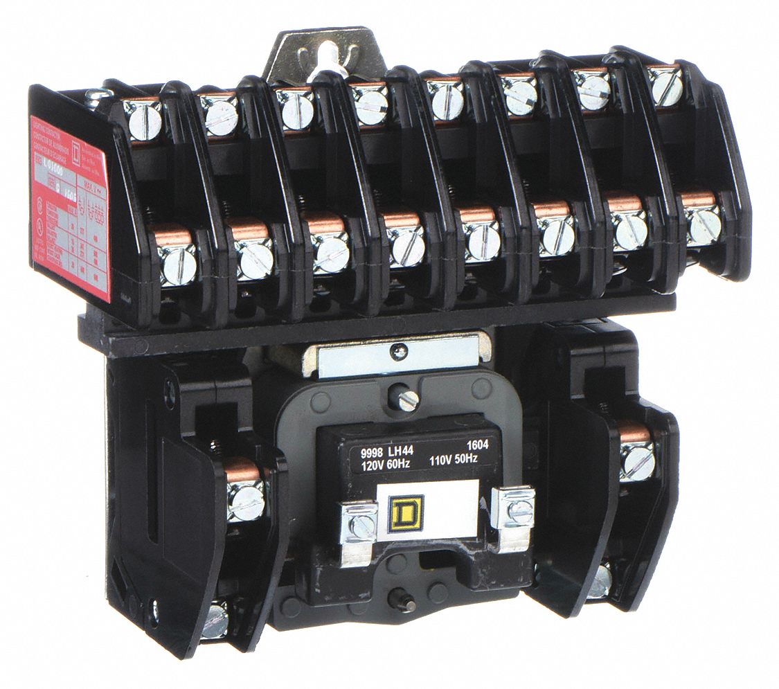 SQUARE D, 10 Poles, 120V AC, Lighting Magnetic Contactor - 2CG58 ...