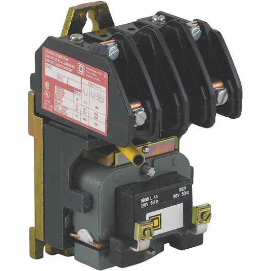 SQUARE D Lighting Magnetic Contactor, 277V AC Coil Volts, Contactor ...