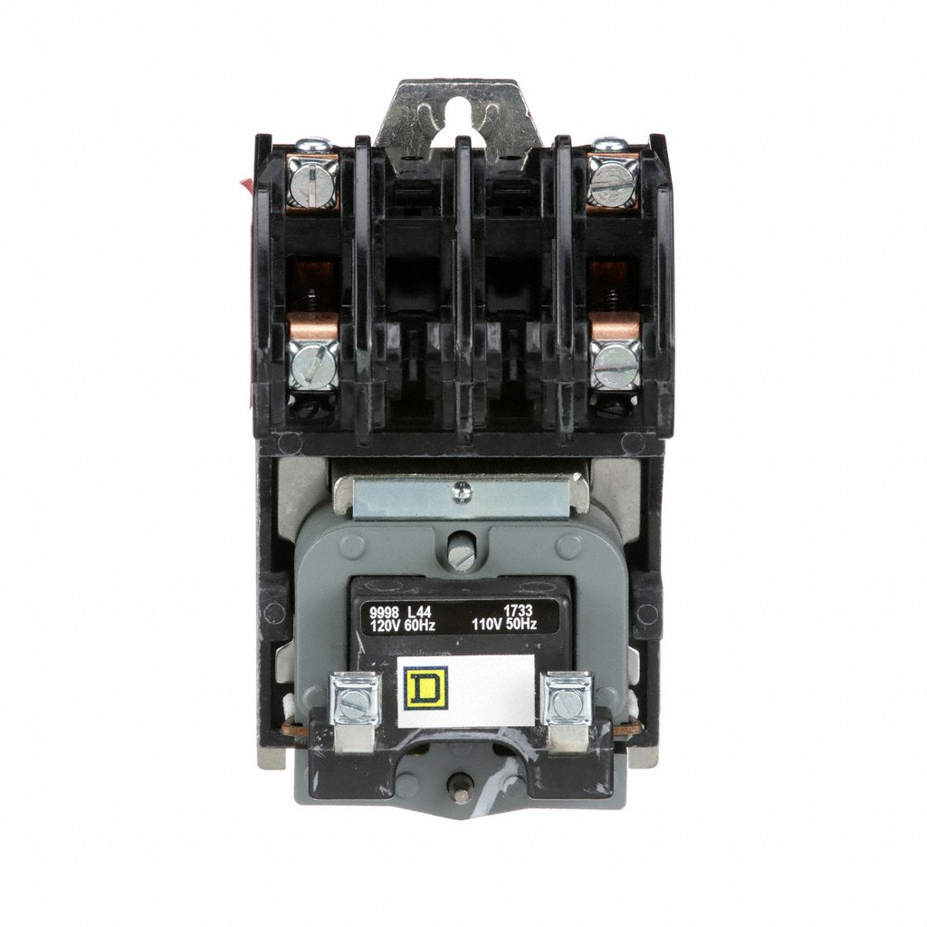 SQUARE D Lighting Magnetic Contactor: 2 Poles, 120V AC, 30 A Full Load ...