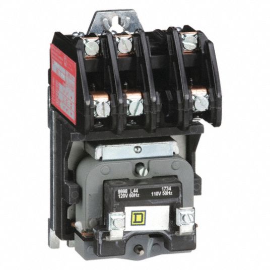 SQUARE D Lighting Magnetic Contactor, 120V AC Coil Volts, Contactor ...