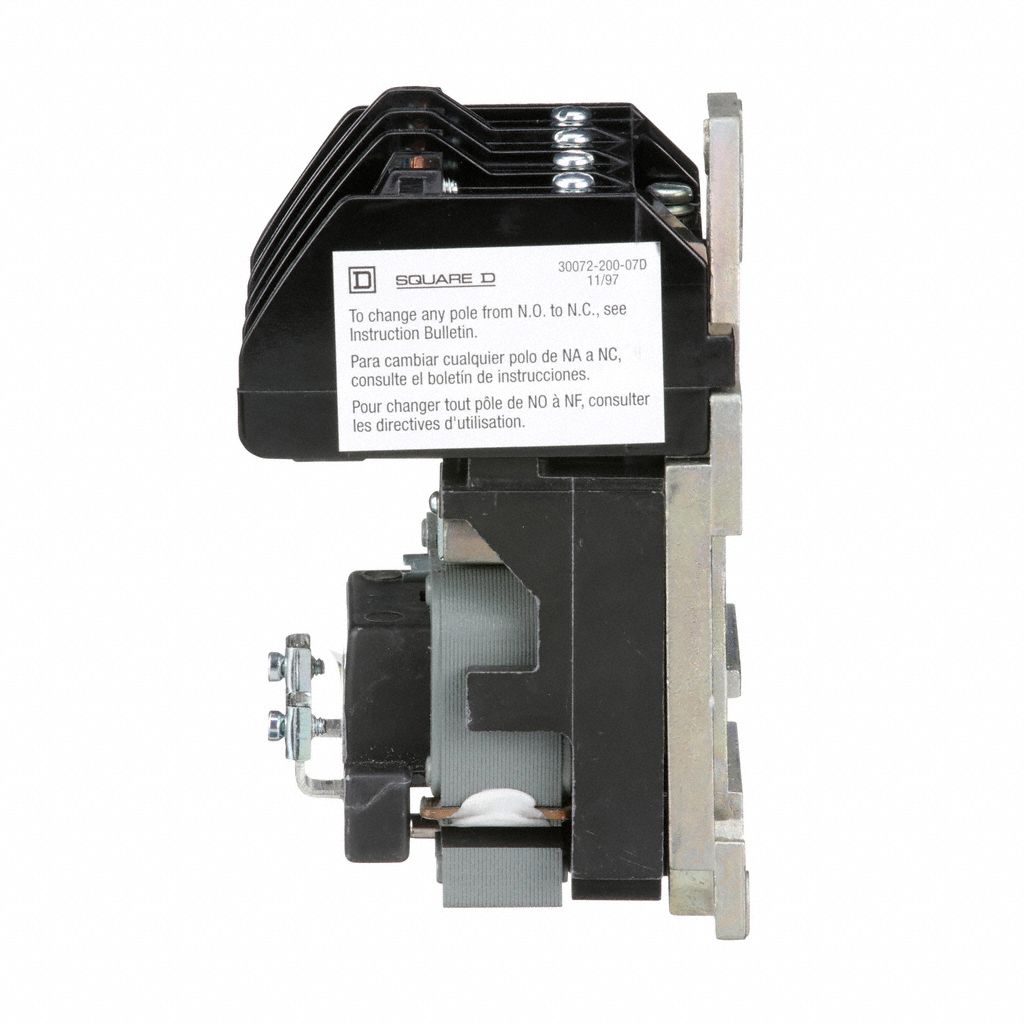 SQUARE D Lighting Magnetic Contactor: 4 Poles, 120V AC, 30 A Full Load ...