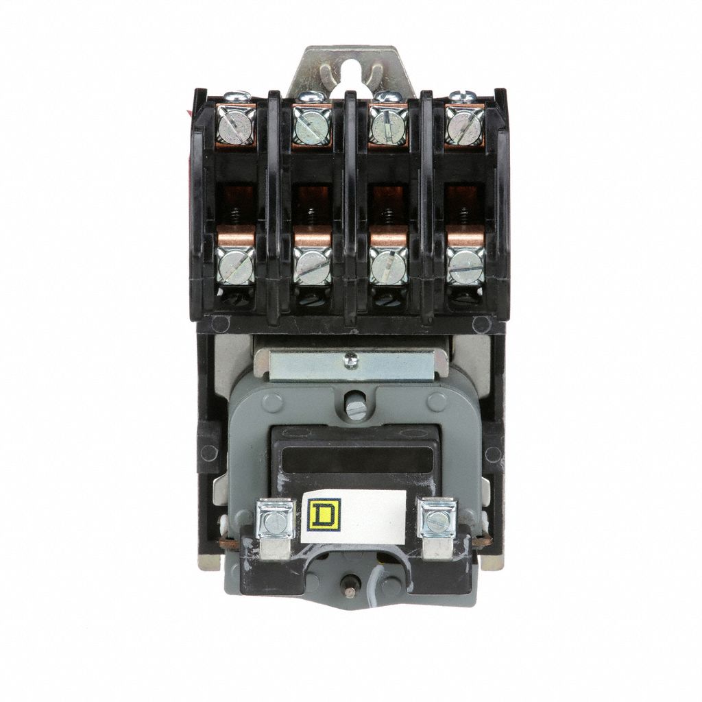 SQUARE D Lighting Magnetic Contactor: 4 Poles, 277V AC, 30 A Full Load ...