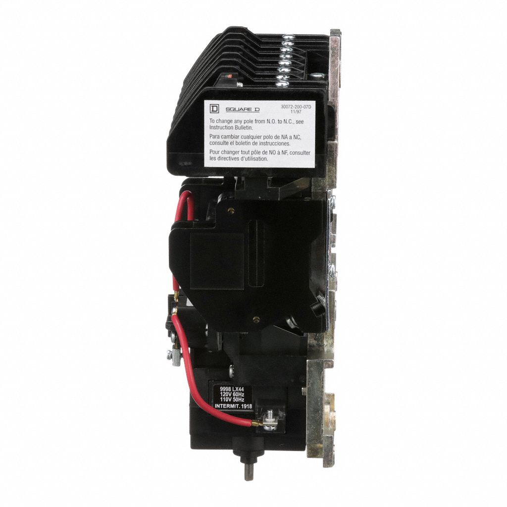 SQUARE D Lighting Magnetic Contactor: 10 Poles, 120V AC, 30 A Full Load ...