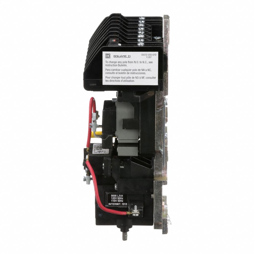 SQUARE D Lighting Magnetic Contactor: 8 Poles, 120V AC, 30 A Full Load ...