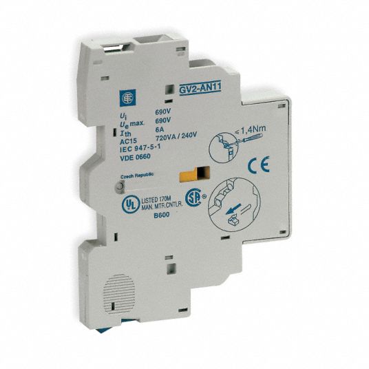 Auxiliary Contact, Side Mount, Instantaneous Type - Grainger