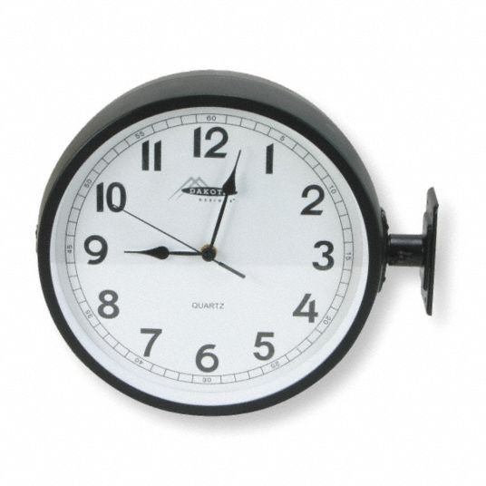 11 5/8 in 12 1/4 in x 15 1/8 in Round Arabic Analog Clock Metal Frame ...