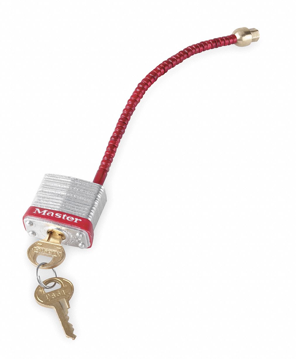 MASTER LOCK Circuit Breaker Switch Padlock, 120/277, Cable Shackle ...