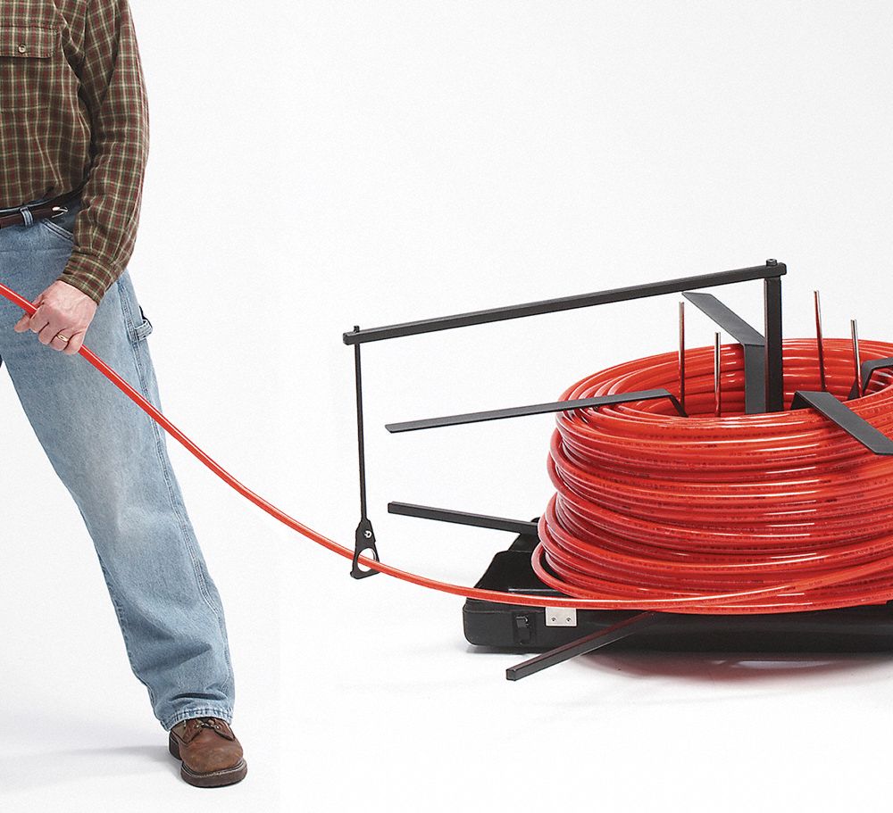 MALCO Portable PEX Tubing Uncoiler: 17 in x 18 1/2 in Size, Steel ...