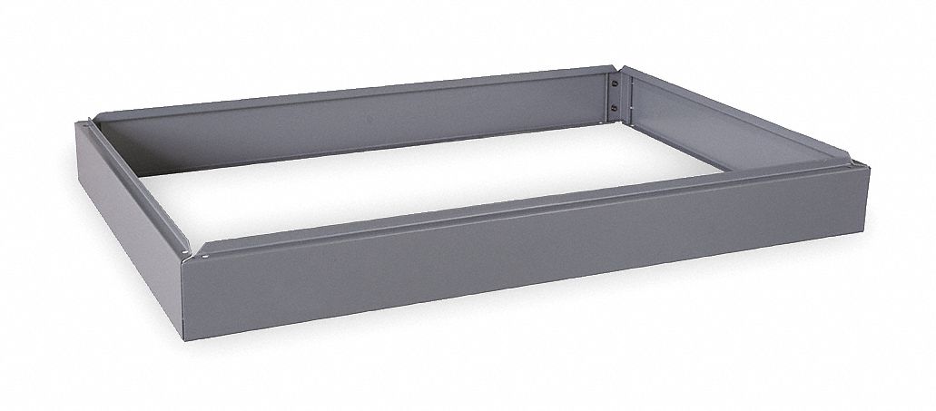 Gray, 4 in Overall Ht, Flat File Cabinet Base - 2CLD6|2CLD6 - Grainger
